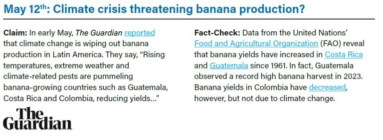 Climate claims go bananas! Debunking claims that global warming is ...