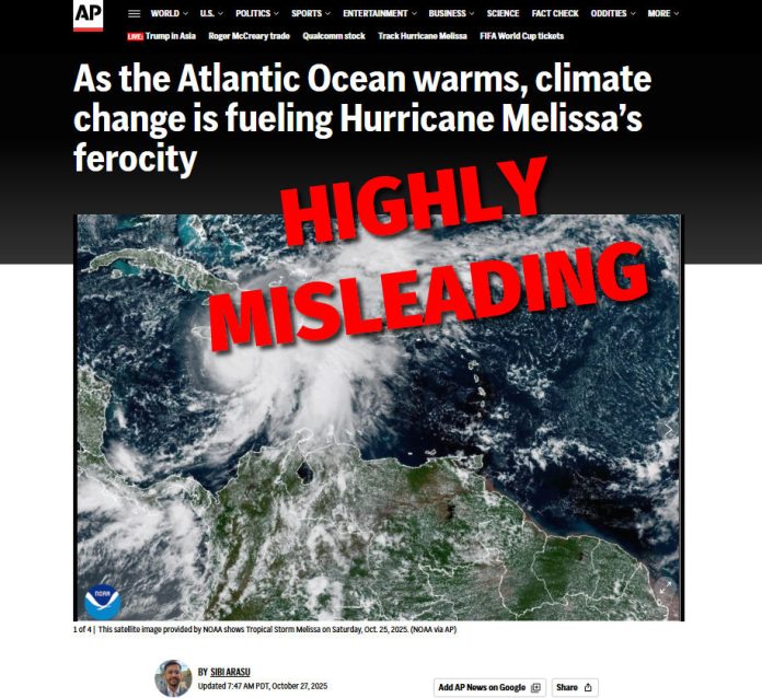 The AP Gets Hurricanes Wrong, Again, Melissa’s Intensity Is Not Proof ...